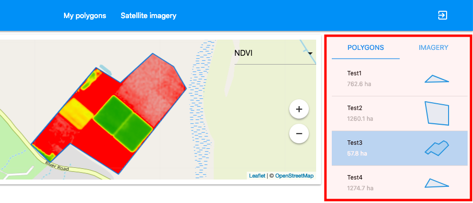 Agriculture API Dashboard: Get satellite data for polygon- Open Weather